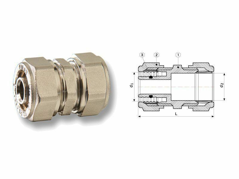 Uzatma-Rakor Grubu - 16*2-16 Pex Boru Bağlantı Rakoru